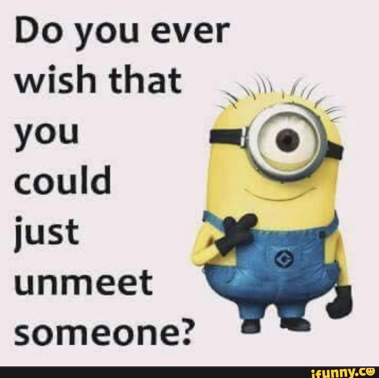 Do you ever wish that you could just unmeet someone? - iFunny Brazil