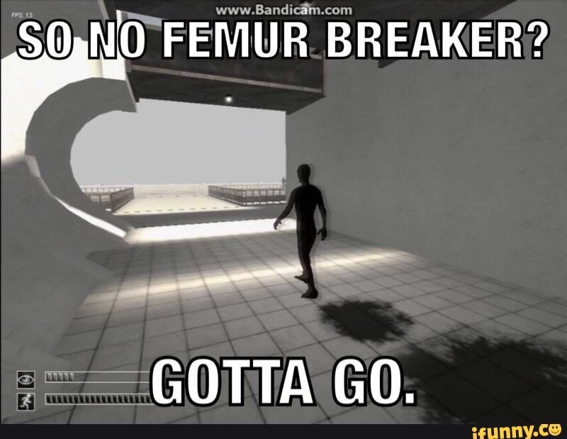 No FEMUR BREAKER? GOTTA GO. - iFunny Brazil