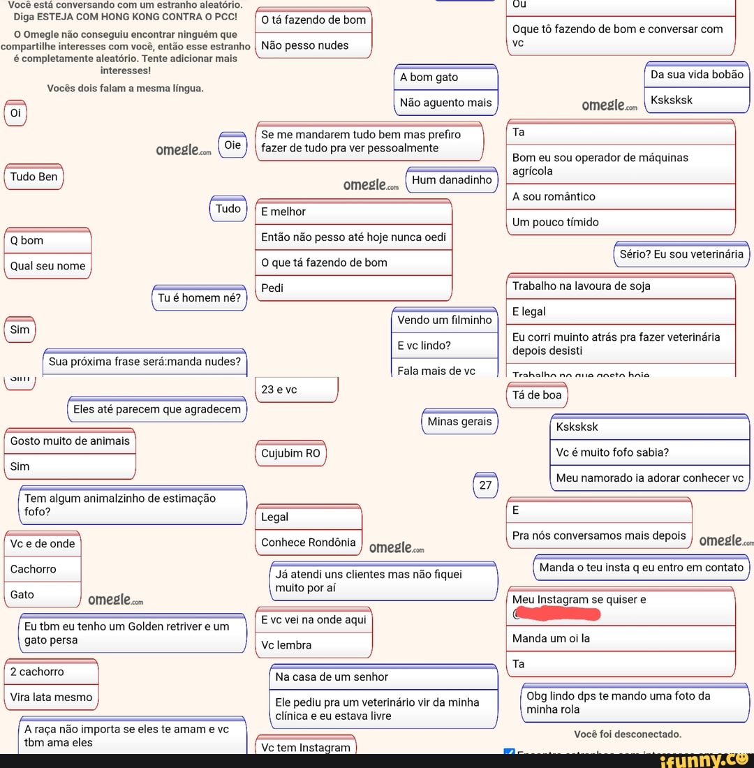 Você está conversando com um estranho aleatório. Diga ESTEJA COM HONG ...