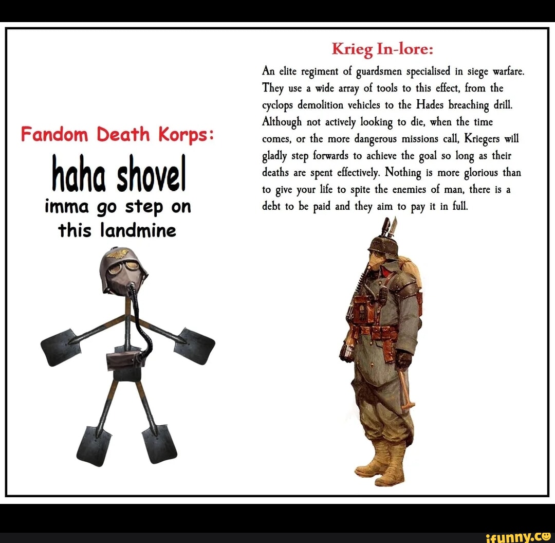 Krieg In-lore: An clite regiment of guardsmen specialised in siege ...