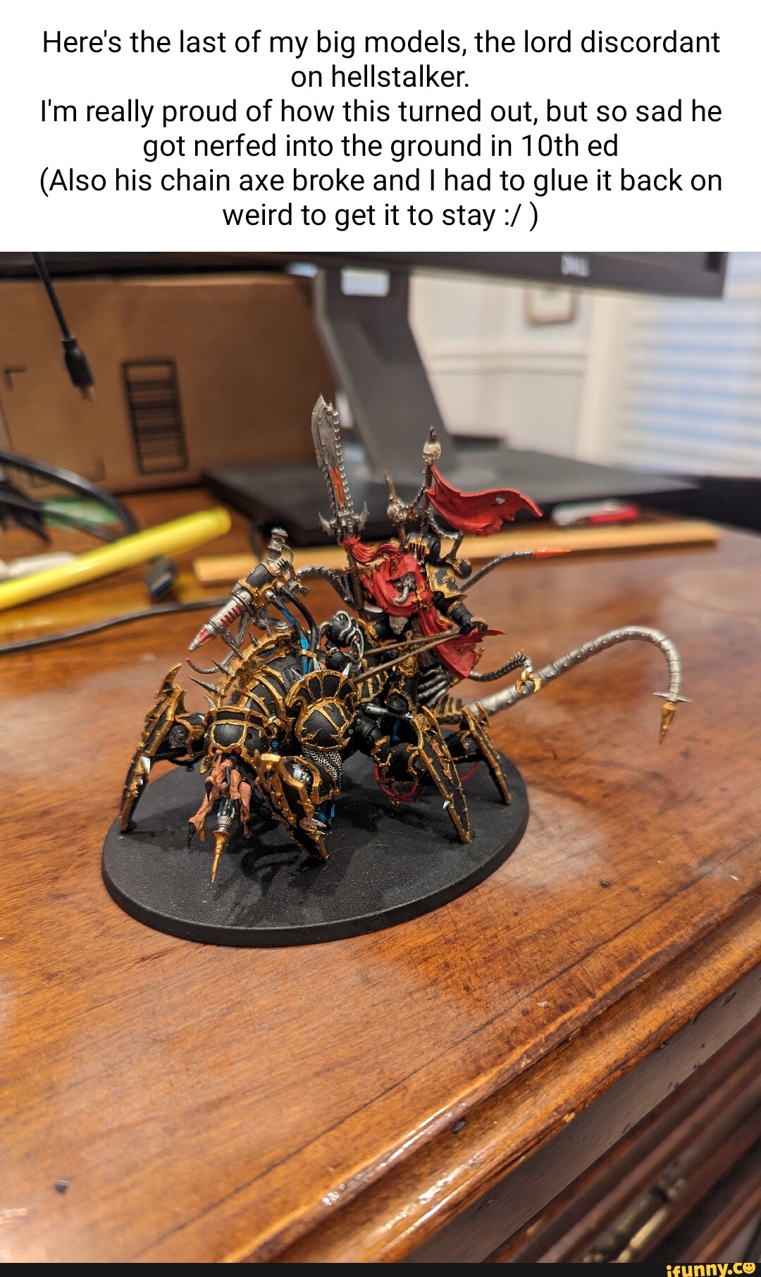 Here's the last of my big models, the lord discordant on hellstalker. I ...