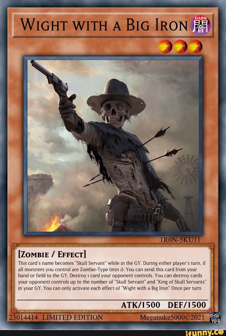 WIGHT WITH Bic IRON / EFFEct] This card's name becomes "Skull Servant ...