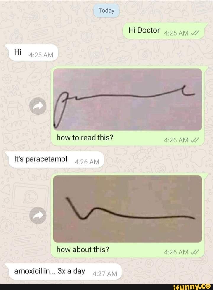 Doctor paracetamol AM amosieillin... - iFunny Brazil