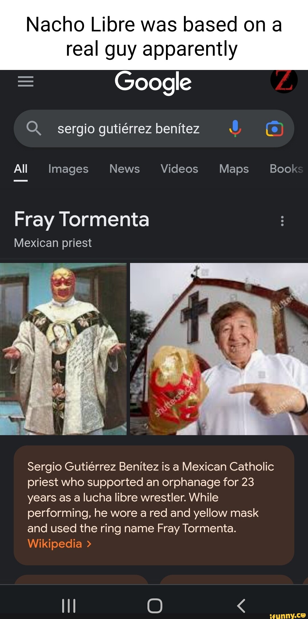 Nacho Libre was based on real guy apparently Google sergio gutirrez ...