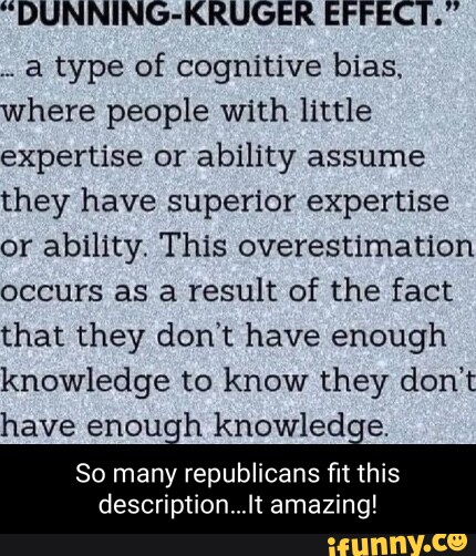 "DUNNING-KRUGER EFFECT." a type of cognitive bias, where people with ...
