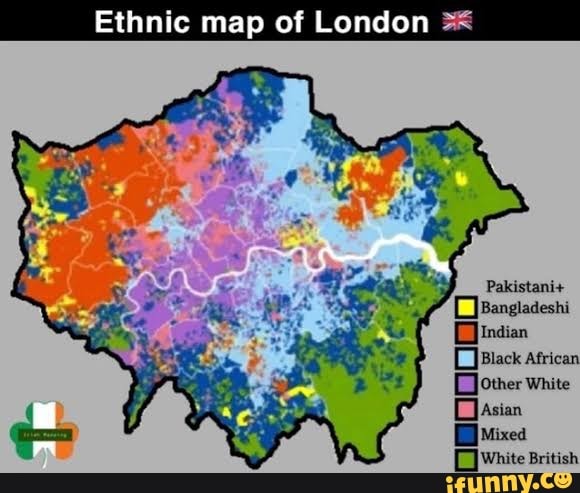 Ethnic map of London Pakistani+ [Bangladeshi (Black African Dother ...