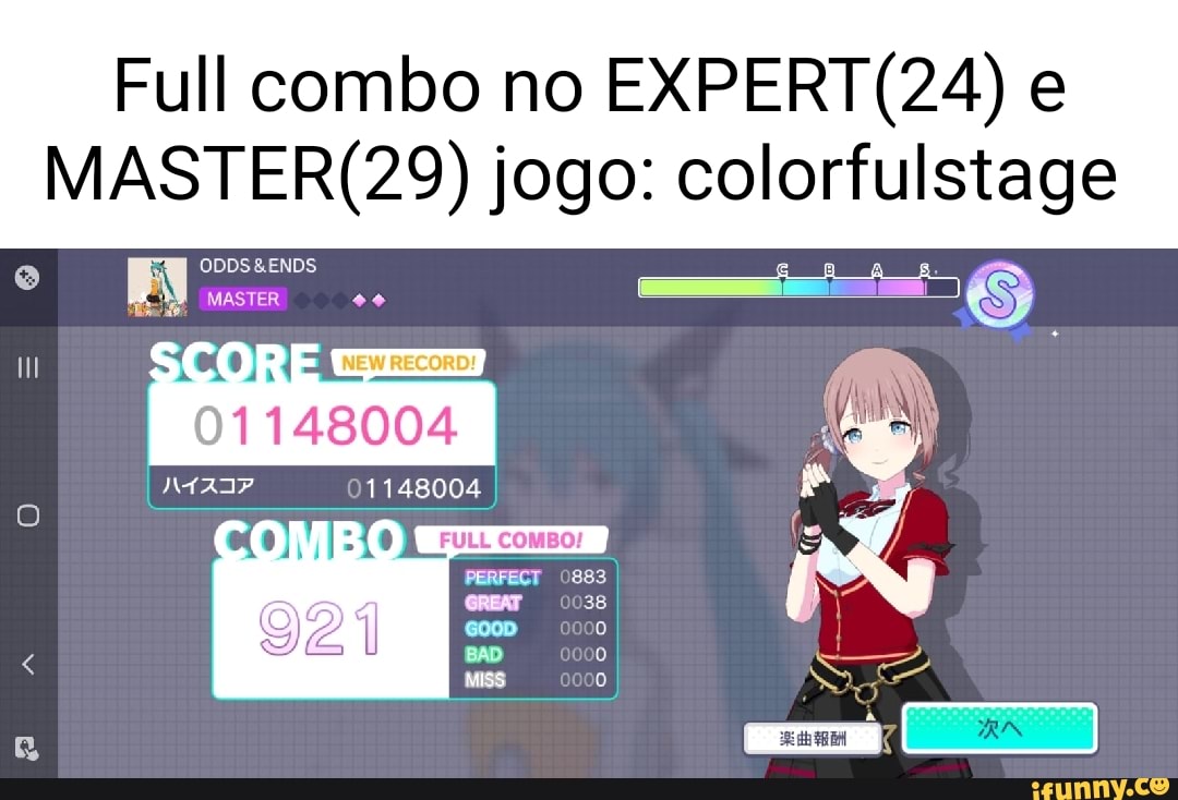 Full combo no e jogo: colorfulstage 01148004 1148004 - iFunny Brazil