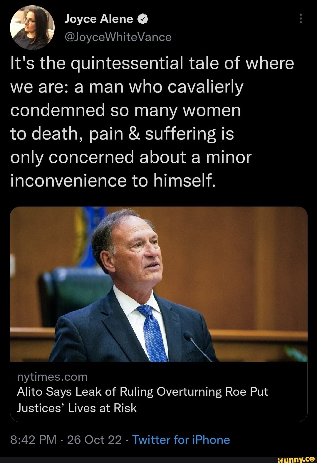 Joyce Alene @ @JoyceWhiteVance It's the quintessential tale of where we ...