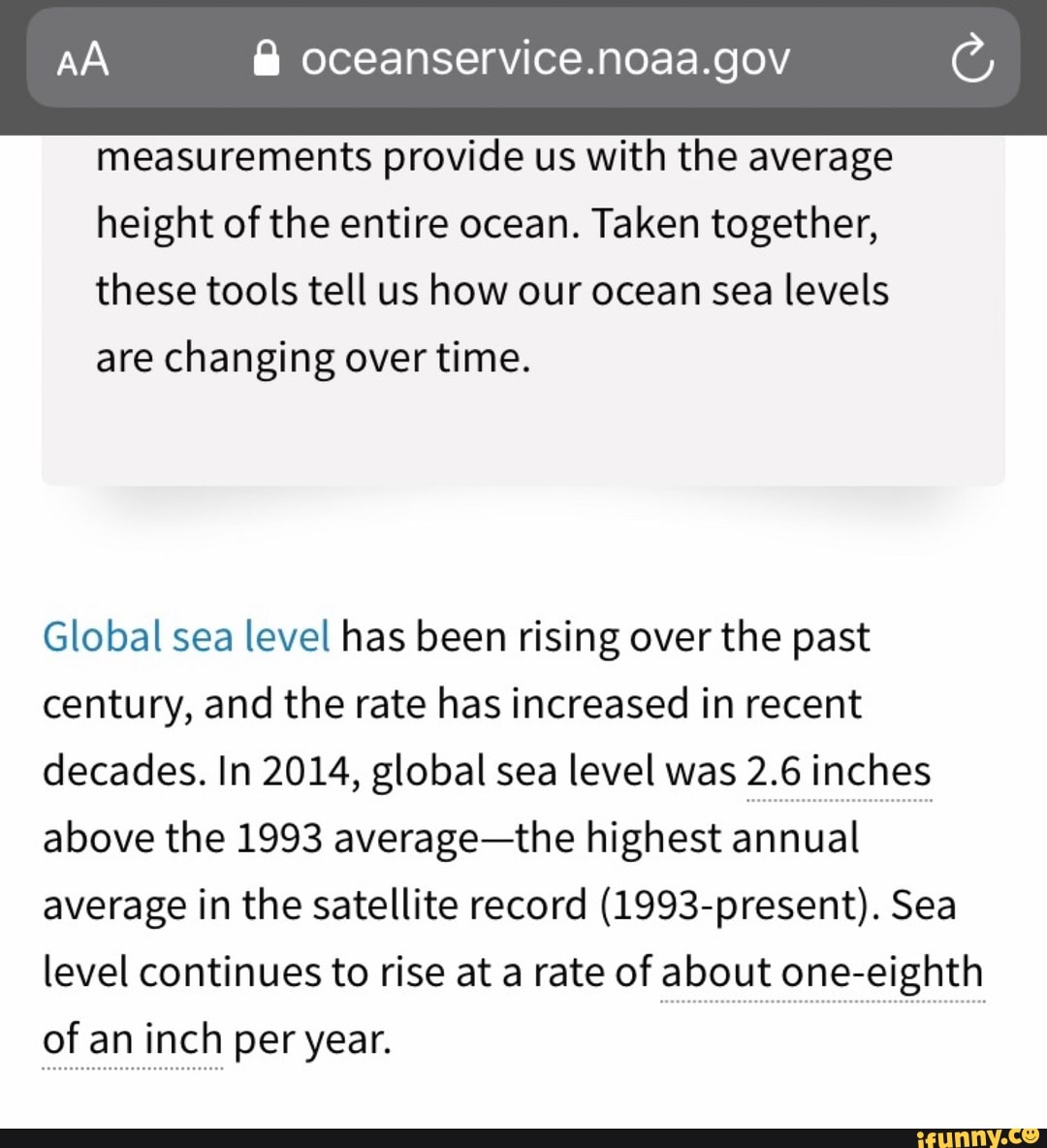 AA @ oceanservice.noaa.gov measurements provide us with the average ...