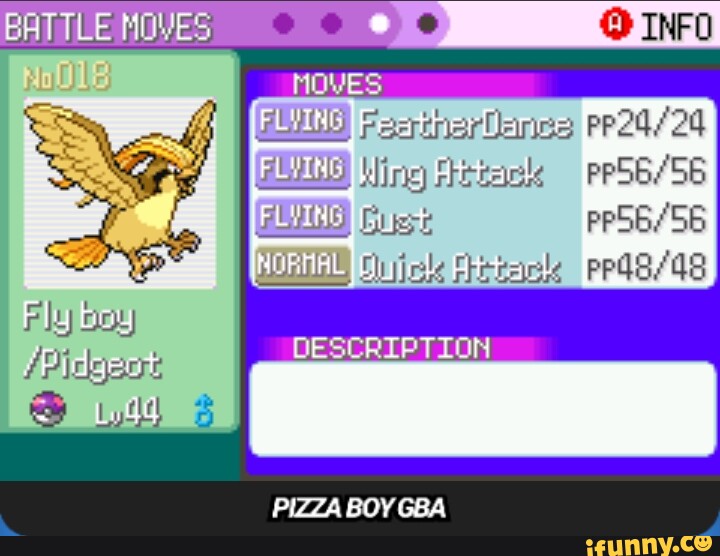 INFO BATTLE MOVE: MOVES FLYING I FLYING) Wing I Attach Fly get ...