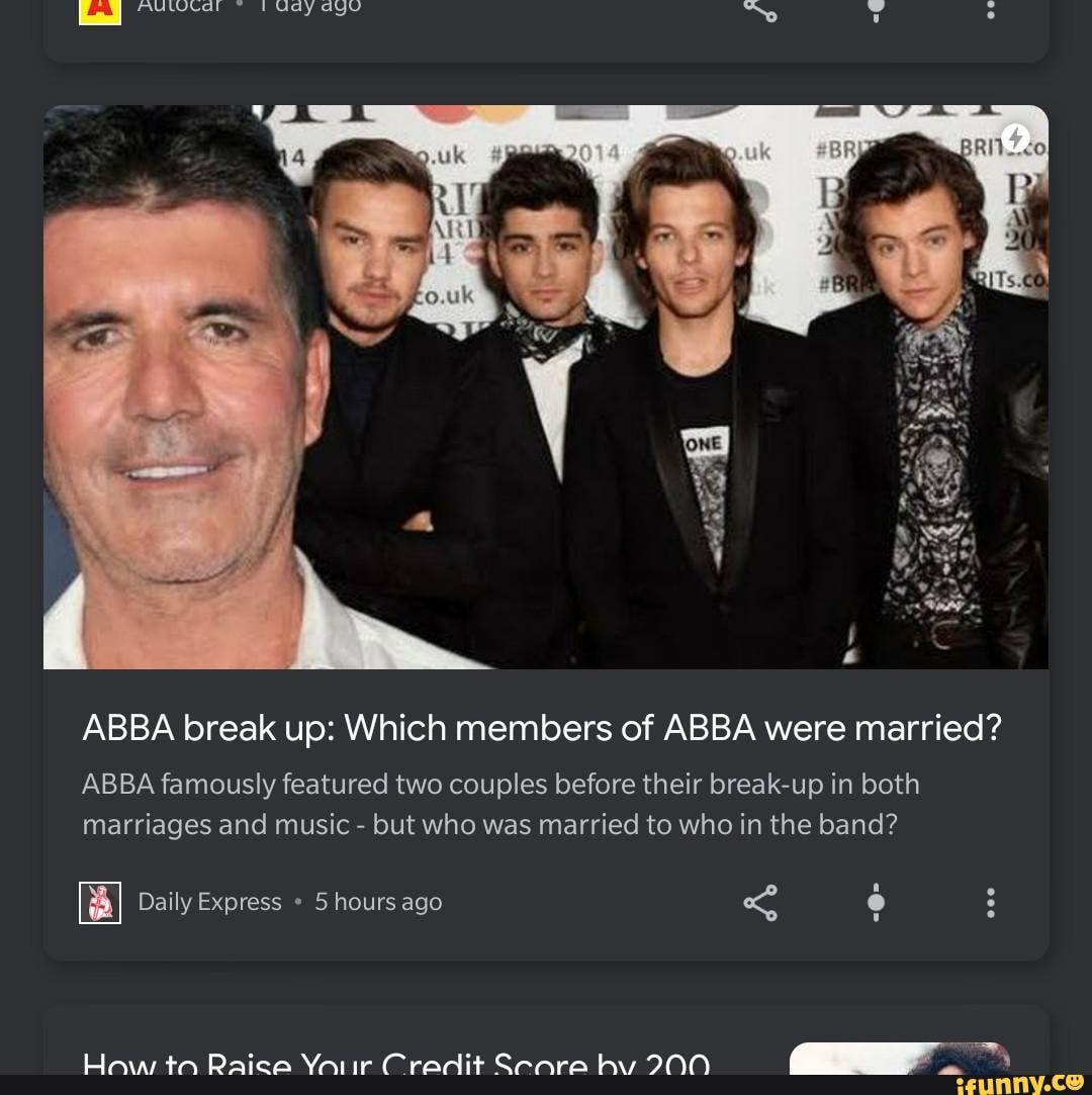 "So ABBA break up: Which members of ABBA were married? ABBA famously ...