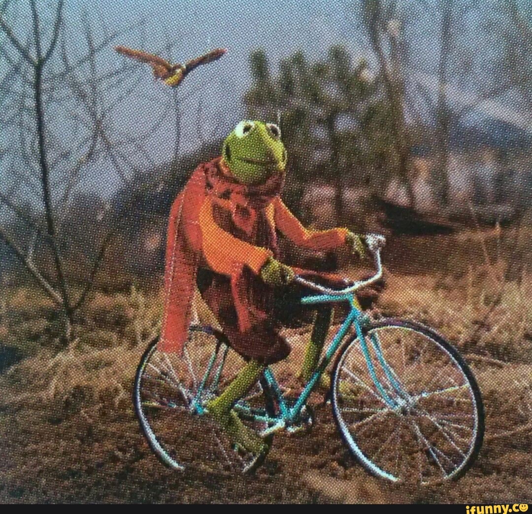 Kermit on a bike - iFunny Brazil