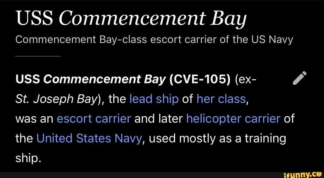 USS Commencement Bay Commencement Bay-class escort carrier of the US ...