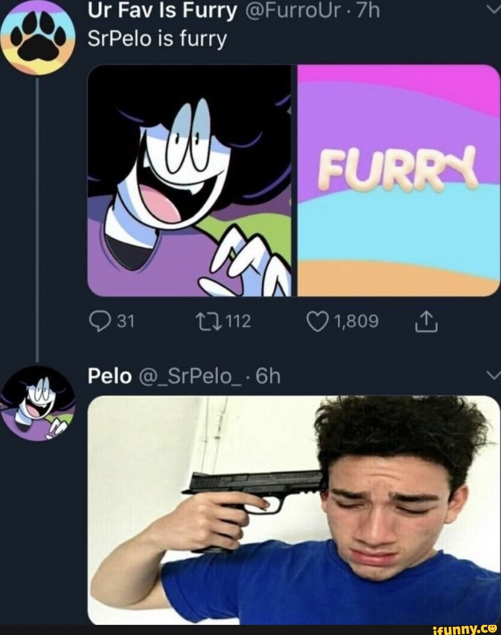 Ye %Ur Fav Is Furry @FurroUr SrPelo is furry Pelo @_SrPelo_-6h - iFunny Brazil