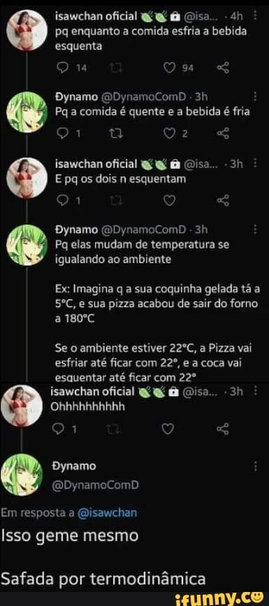 Isawchan oficial isa. pa enquanto a comida esfria a bebida esquenta ...
