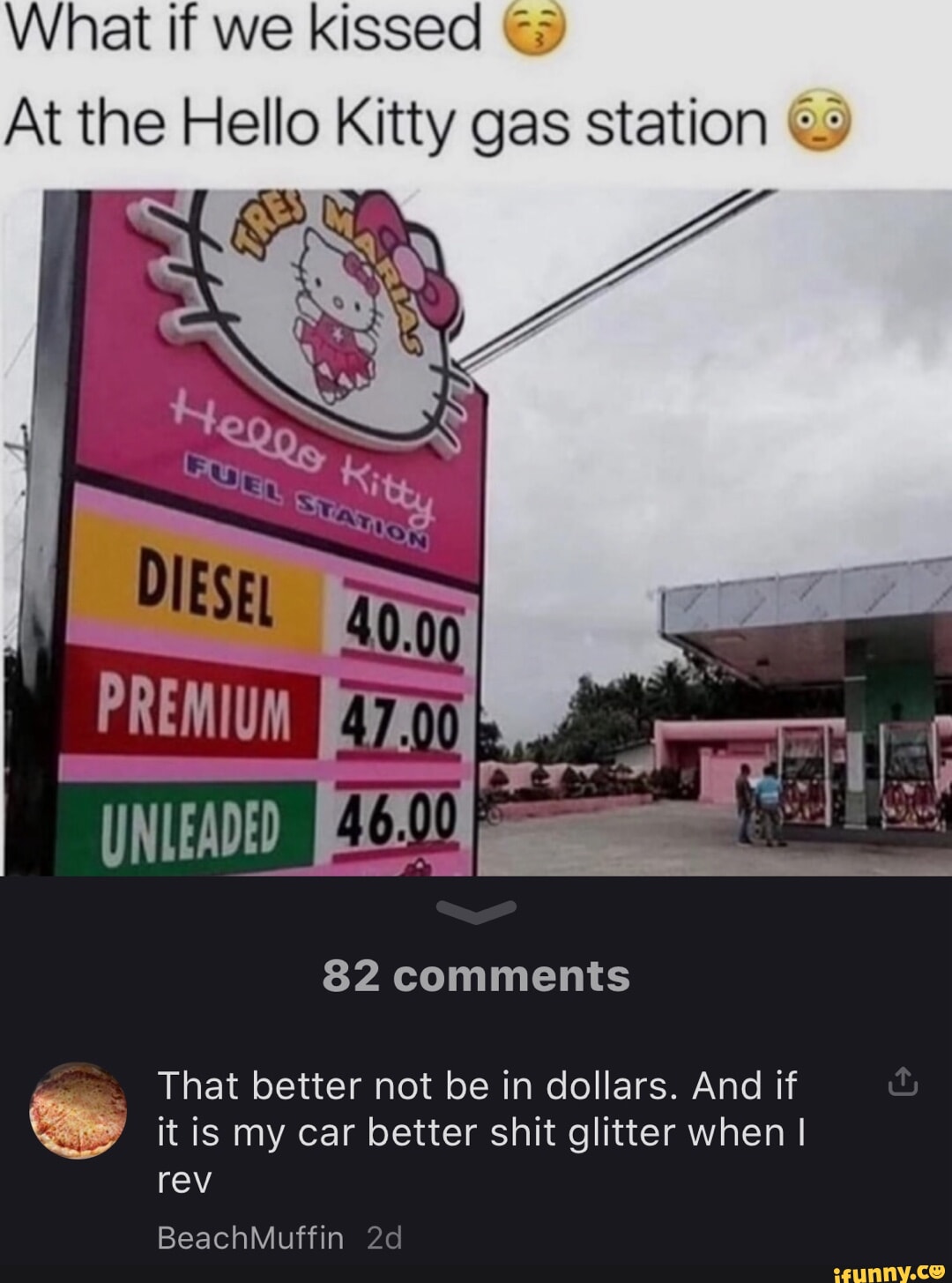 What if we kissed At the Hello Kitty gas station I 82 comments That ...