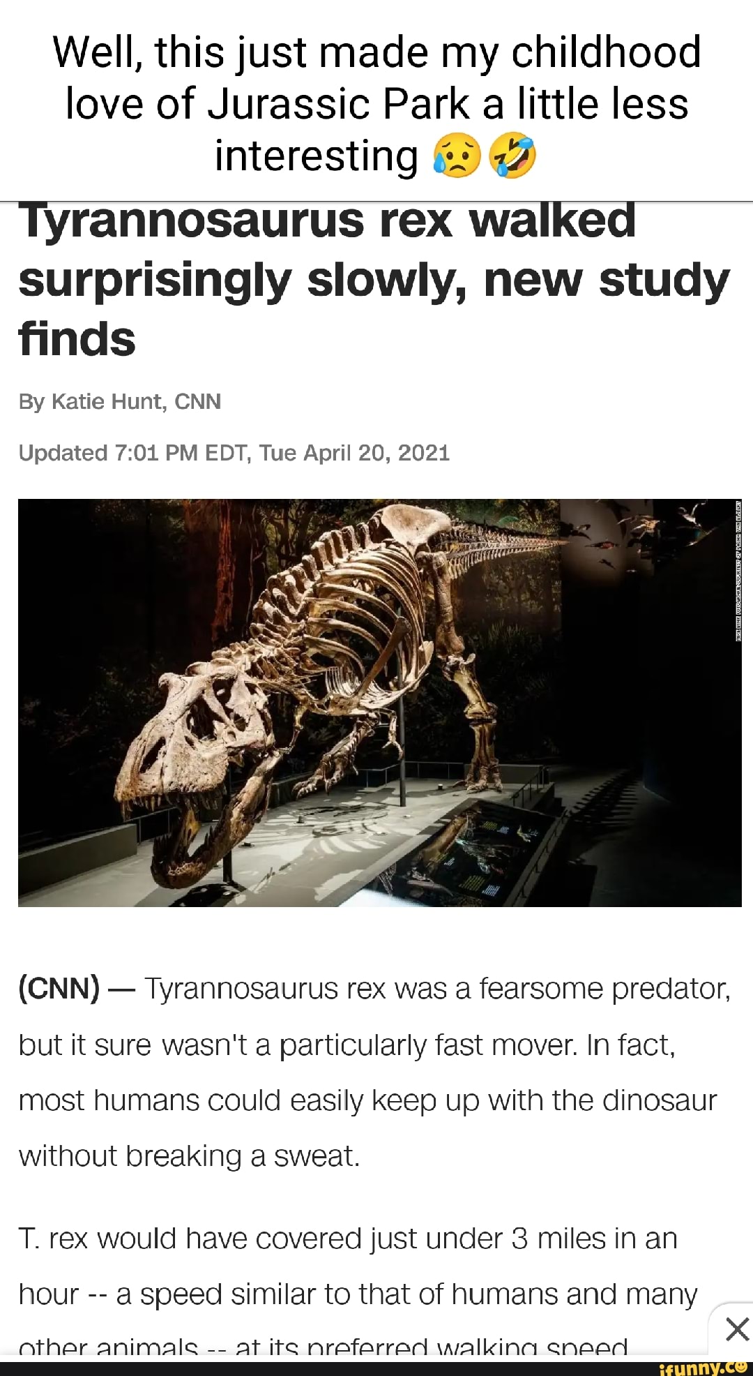 Well, this just made my childhood love of Jurassic Park a little less ...