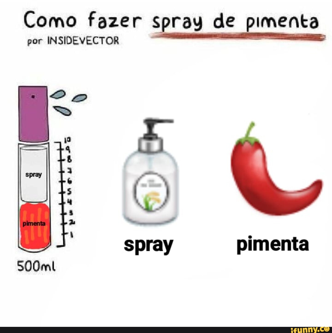 Como fazer ss spray de pimenta por INSIDEVECTOR spray pimenta ars sineu pe I 500ml - iFunny Brazil