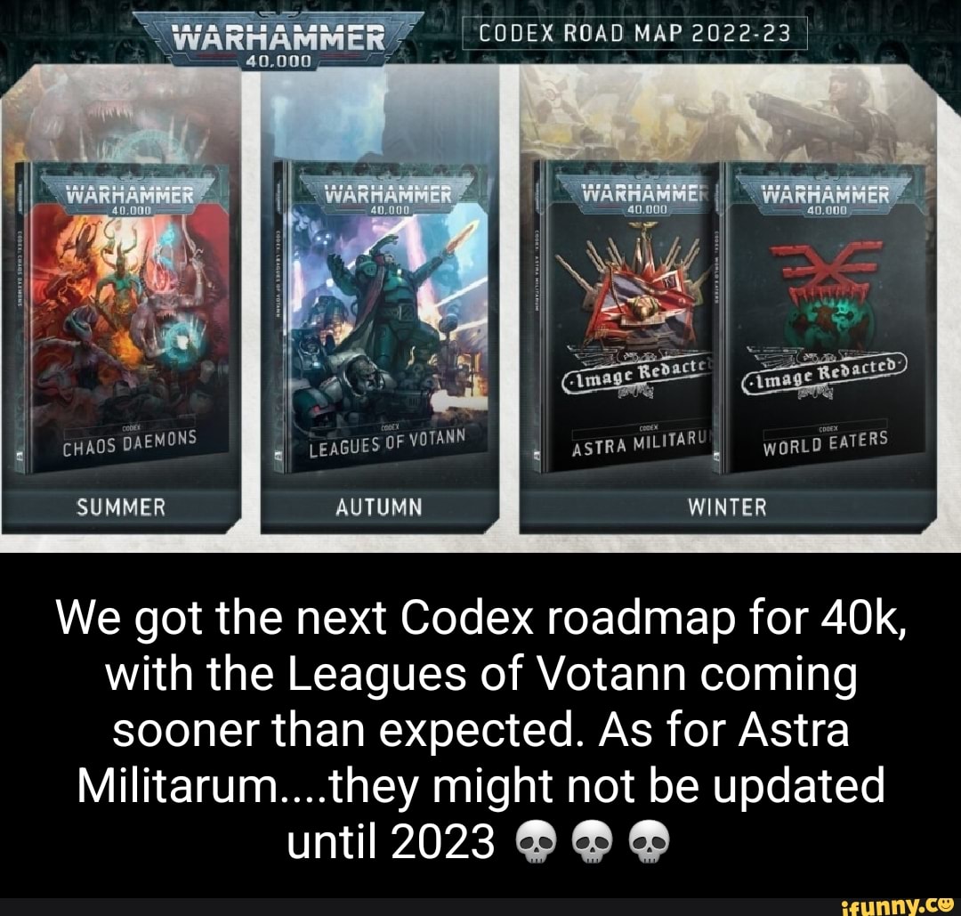 CODEX ROAD MAP 2022-23 WARTIAMMER mage We cHAOS DAEMONS LEAGUES OF ...