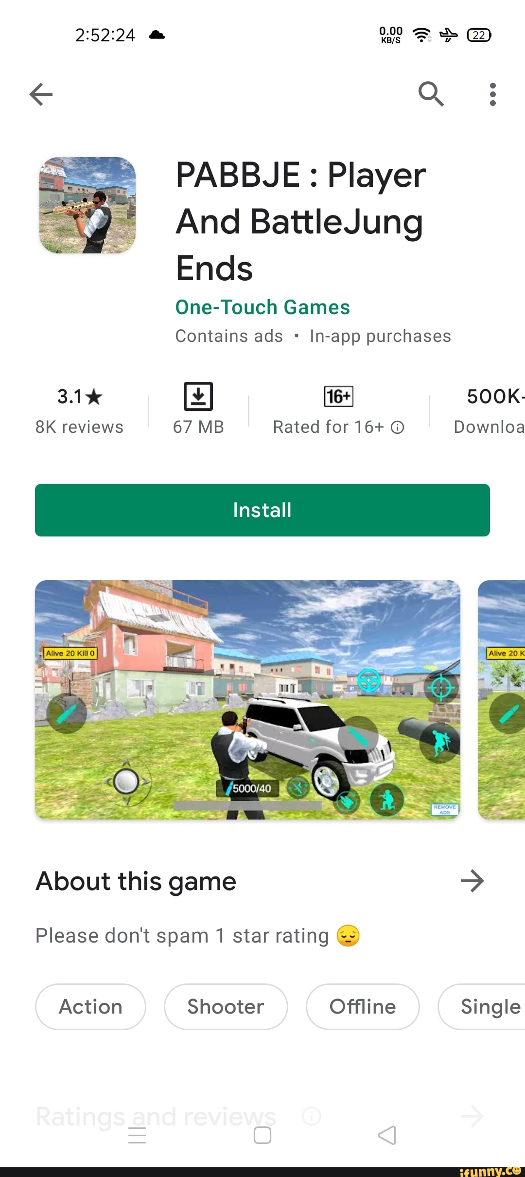 GD PABBJE : Player And BattleJung Ends One-Touch Games Contains ads In ...