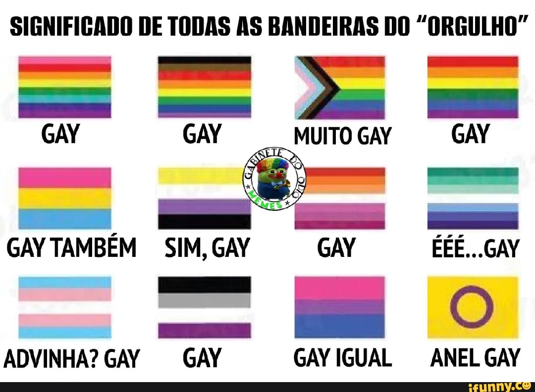 SIGNIFIGADO DE TODAS AS BANDEIRAS DO "ORGULHO" MUITO GAY GAY GAY TAMBÉM ...