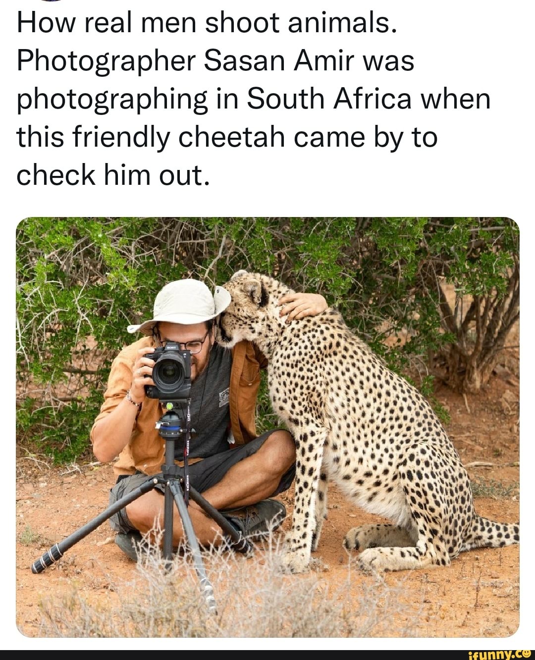 How real men shoot animals. Photographer Sasan Amir was photographing ...