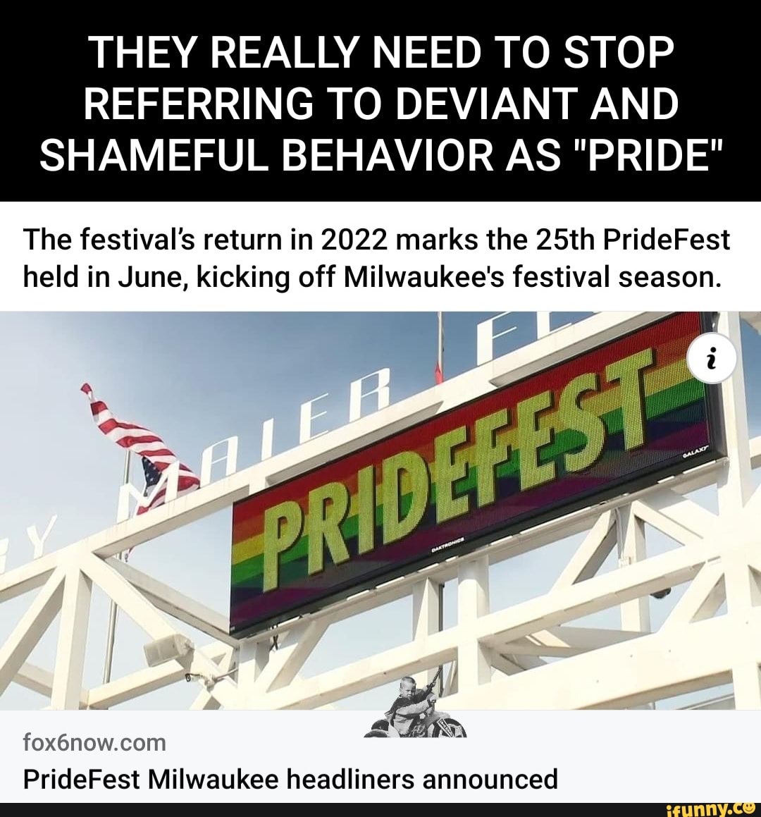 THEY REALLY NEED TO STOP REFERRING TO DEVIANT AND SHAMEFUL BEHAVIOR AS ...