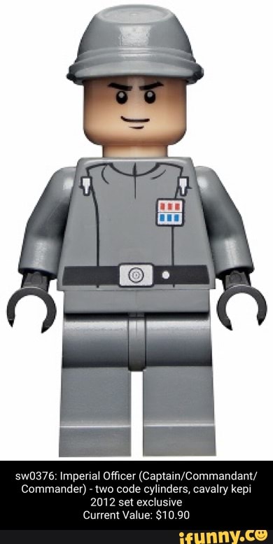 Sw0376: Imperial Officer Commander) - two code cylinders, cavalry kepi ...