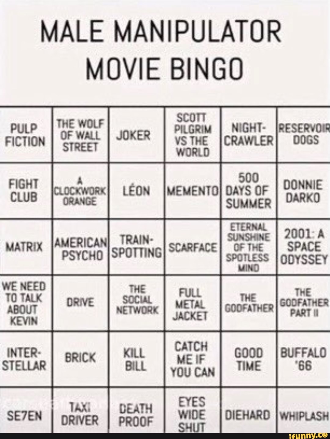 MALE MANIPULATOR MOVIE BINGO SCOTT PULP I THE WOLF RESERVOR 500 FIGHT ...