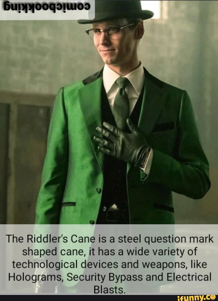 The Riddler's Cane is a steel question mark shaped cane, it has a wide ...