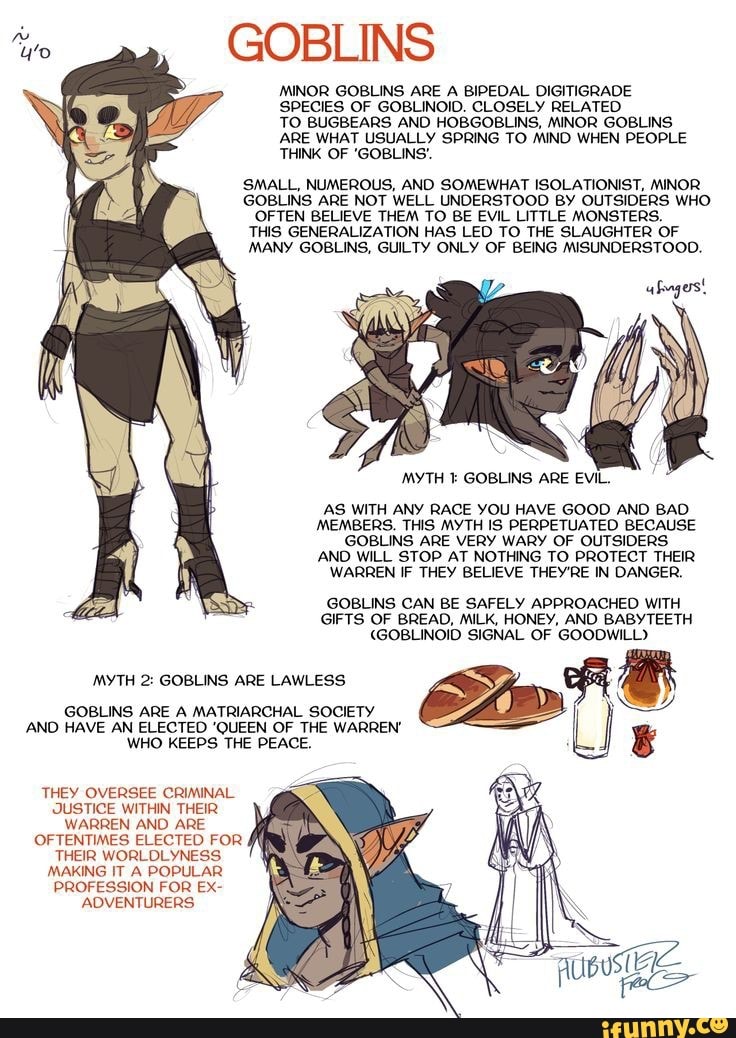 GOBLINS MINOR GOBLINS ARE A BIPEDAL DIGITIGRADE SPECIES OF GOBLINOID ...