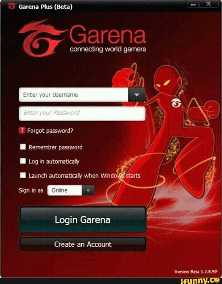 Garena Plus (Beta) Garer connecting world gamers Forgot password ...
