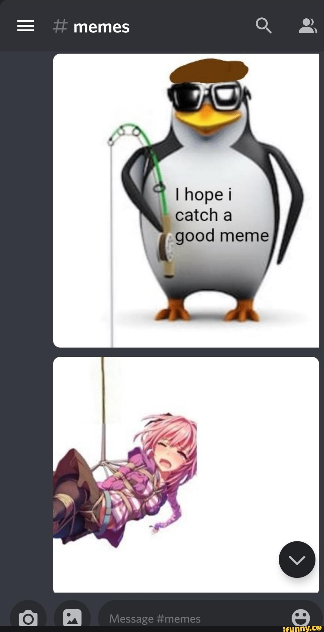 Good meme I I hope j catch memes DA Message #memes - iFunny Brazil