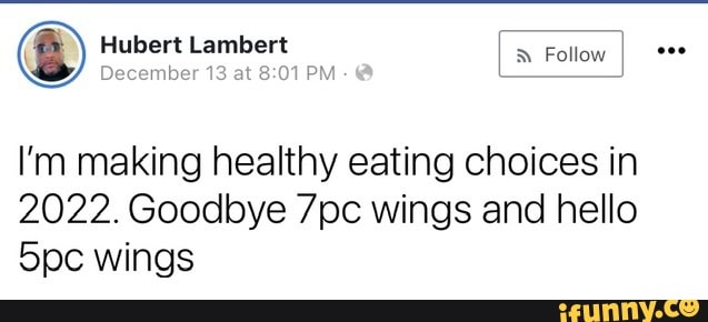 Hubert Lambert Follow December 13 at PM I'm making healthy eating ...