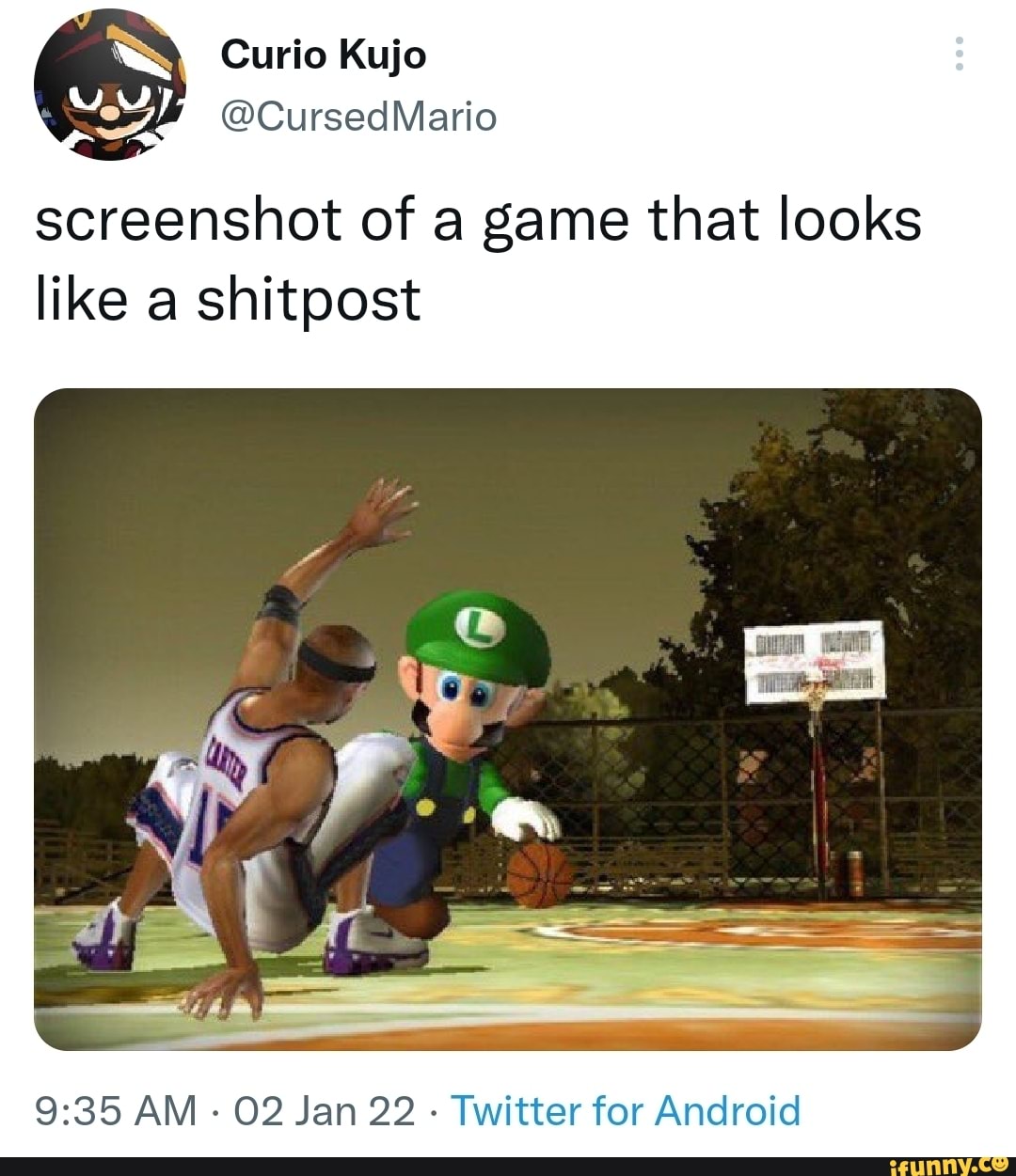 Screenshot of a game that looks like a shitpost Le AM - 02 Jan 22 ...