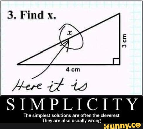 Find SIMPLICITY The simplest solutions are often the cleverest 'They ...