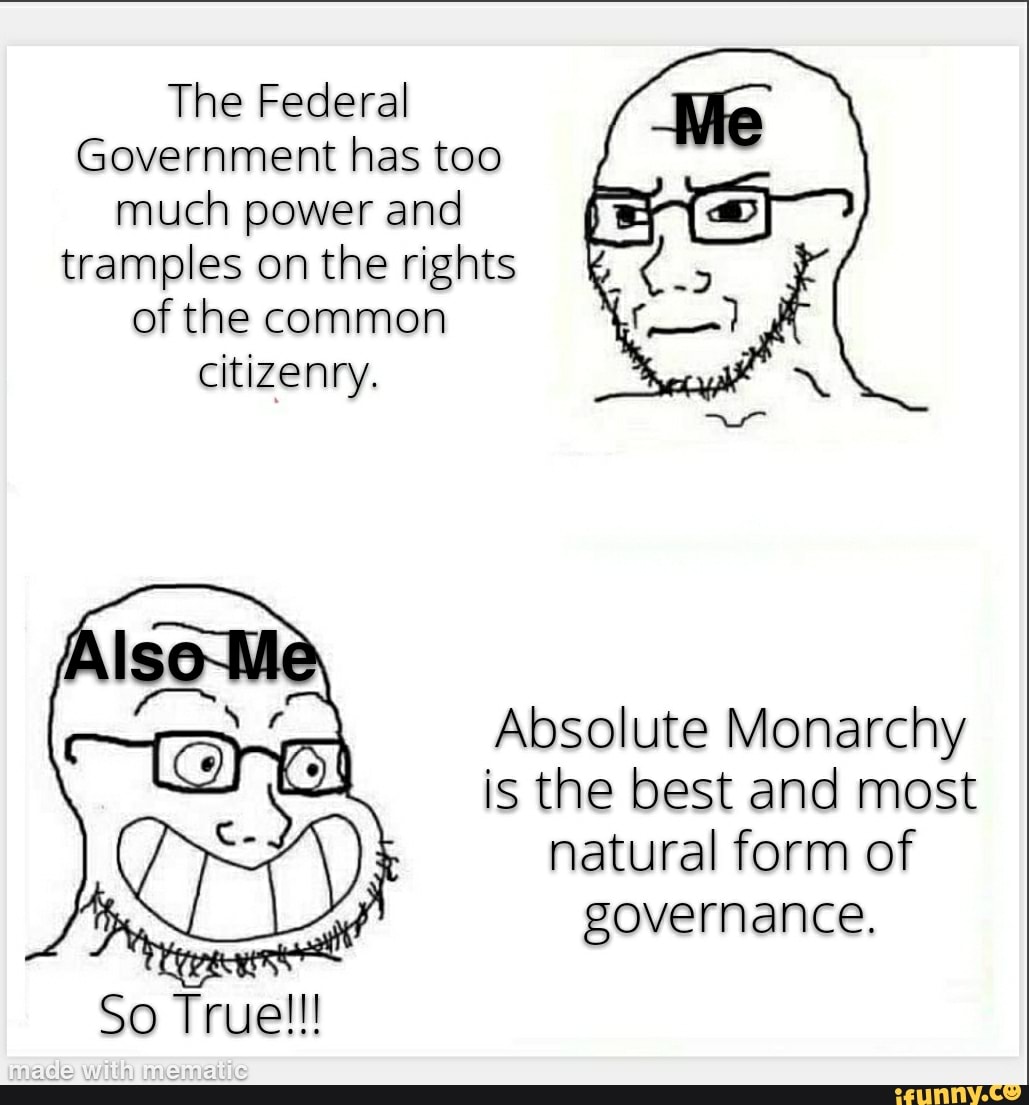 The Federal Government has too much power and tramples on the rights of ...