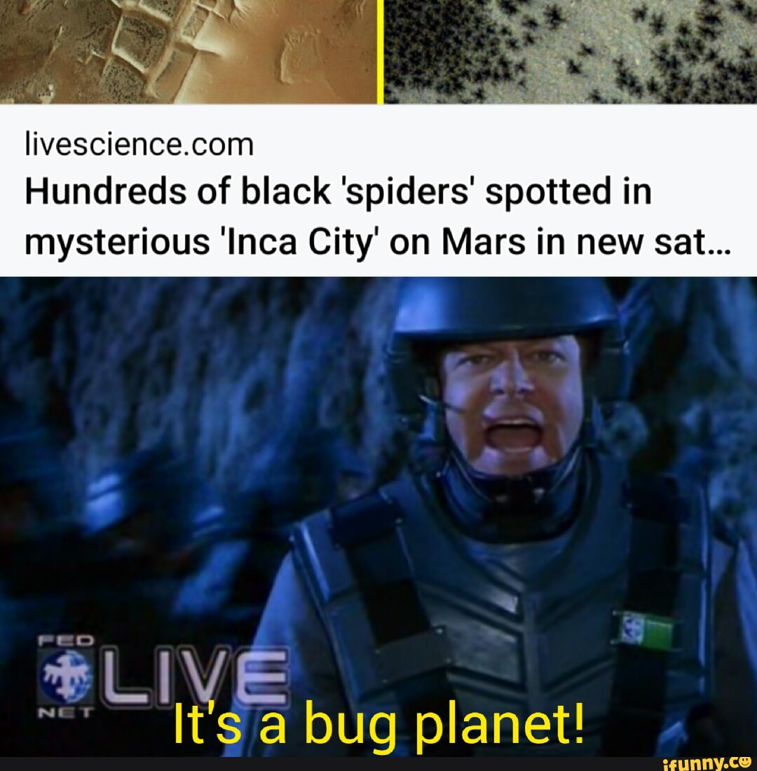 Hundreds of black 'spiders' spotted in mysterious 'Inca City' on Mars ...