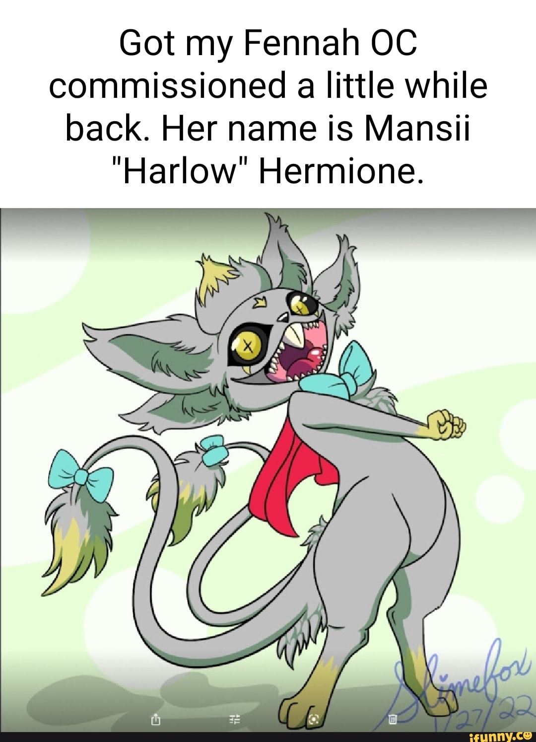 Got my Fennah OC commissioned a little while back. Her name is Mansii ...