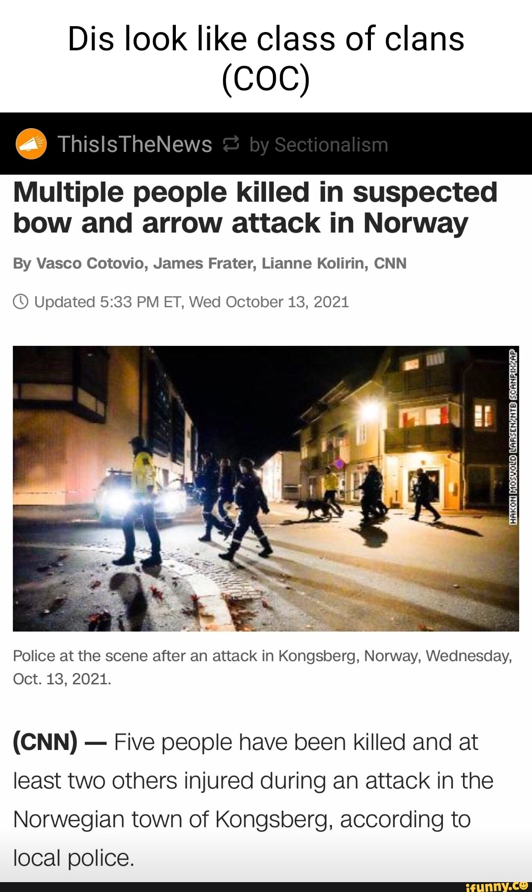 Dis look like class of clans (COC) Multiple people killed in suspected ...