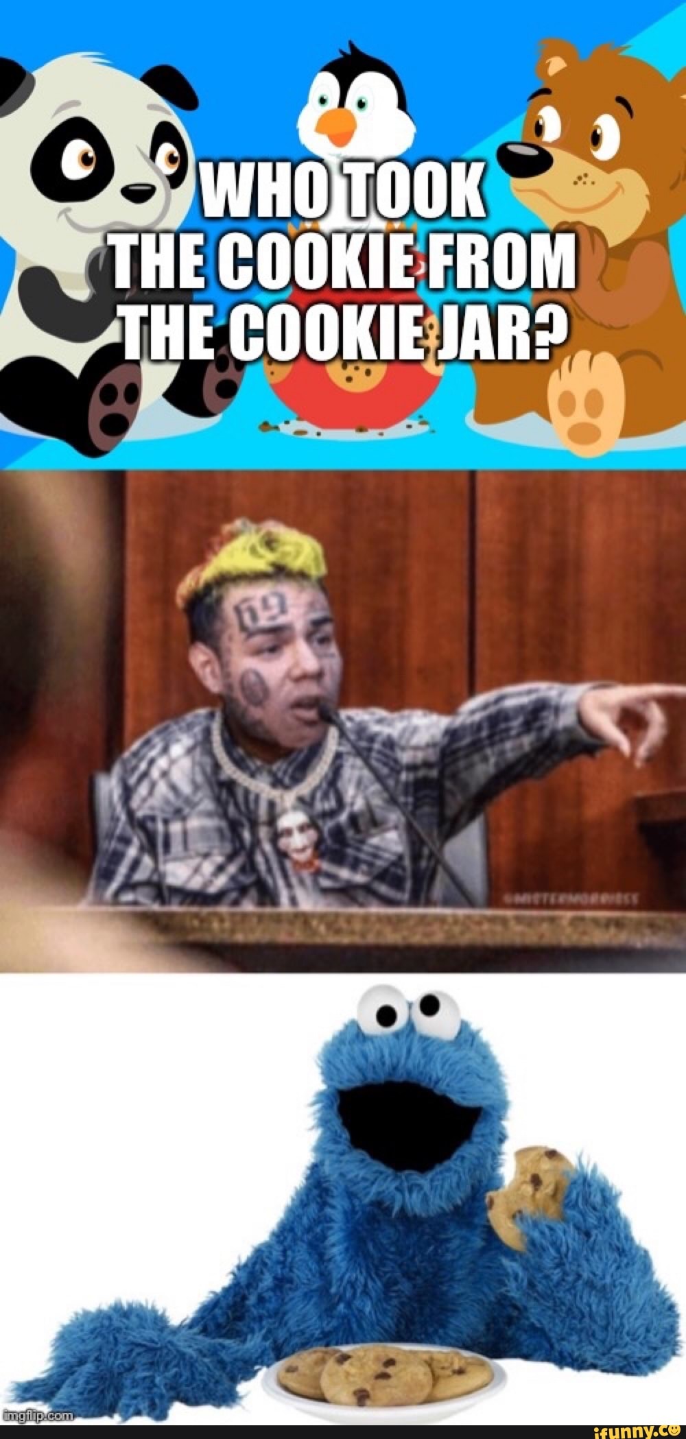 Who Stole The Cookie From The Cookie Jar Meme