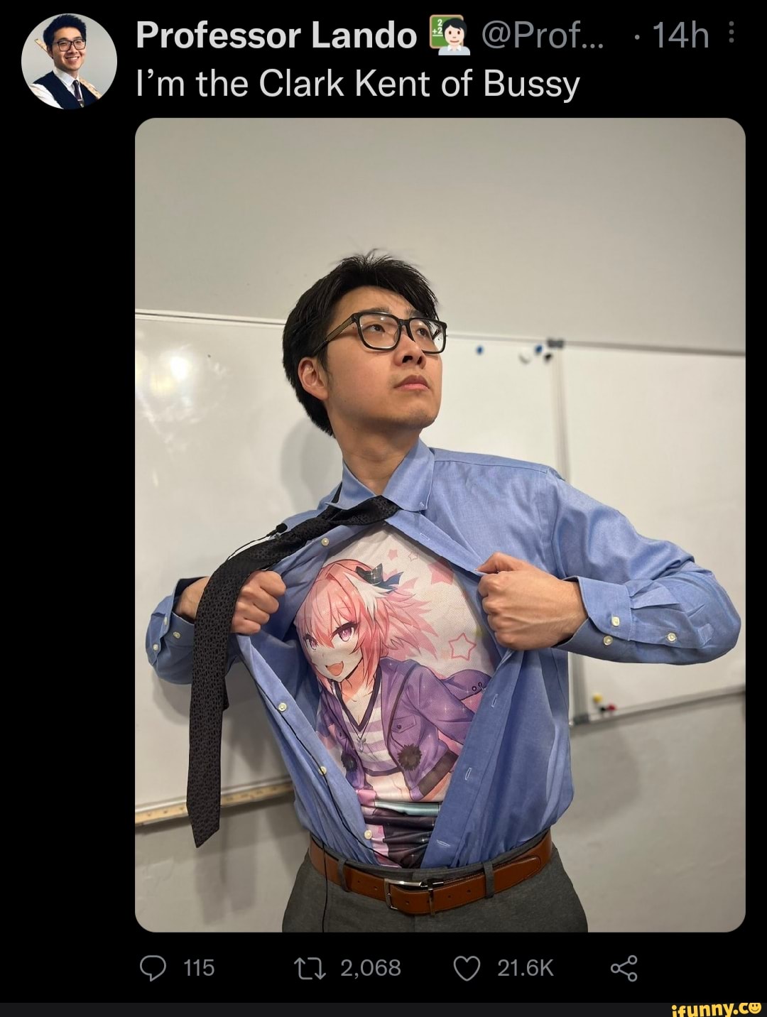 Professor Lando @Prof... I'm the Clark Kent of Bussy 115 2,068 21.6K ...