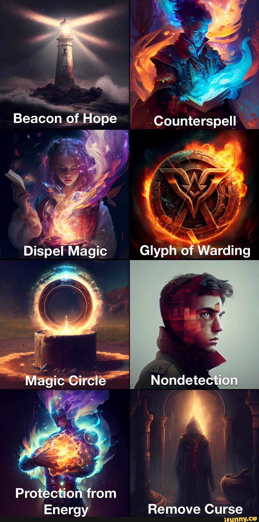 Beacon of Hope Dispel Magic Magic Circle Protection from Energy ...