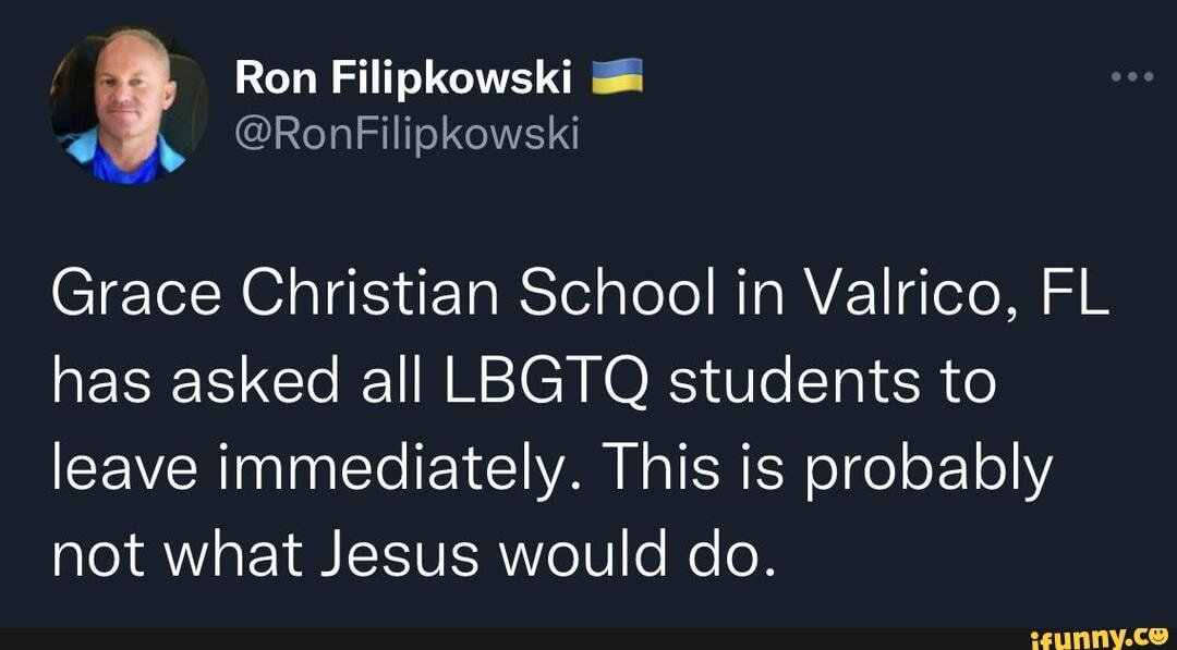 Ron Filipkowski @RonFilipkowski Grace Christian School in Valrico, FL ...