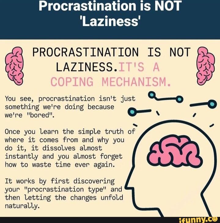 Procrastination is NOT 'Laziness' PROCRASTINATION IS NOT LAZINESS ...