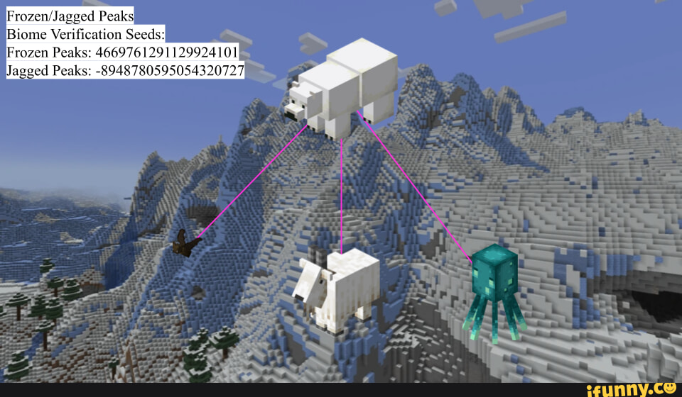 Biome Food Web Time - Krozen Jagged Peak: Biome Verification Seeds ...