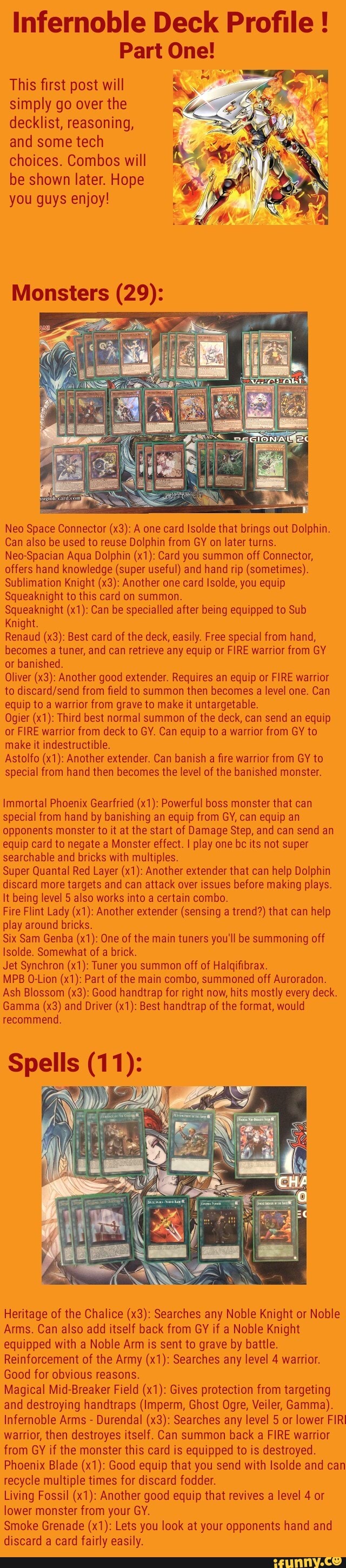 Infernoble Deck Profile ! Part One! This first post will simply go over ...