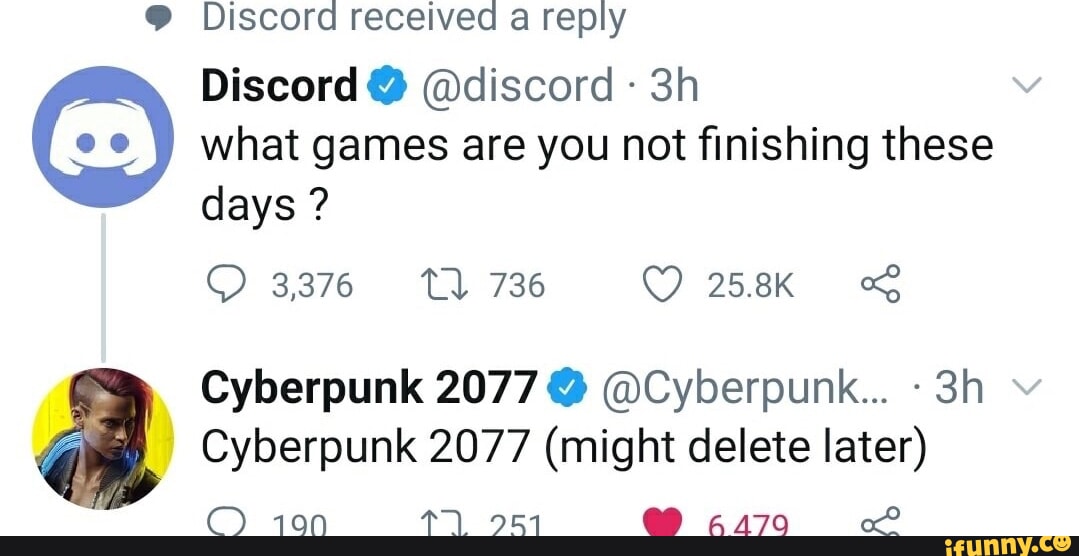 Discord received a reply Discord @ @discord what games are you not ...