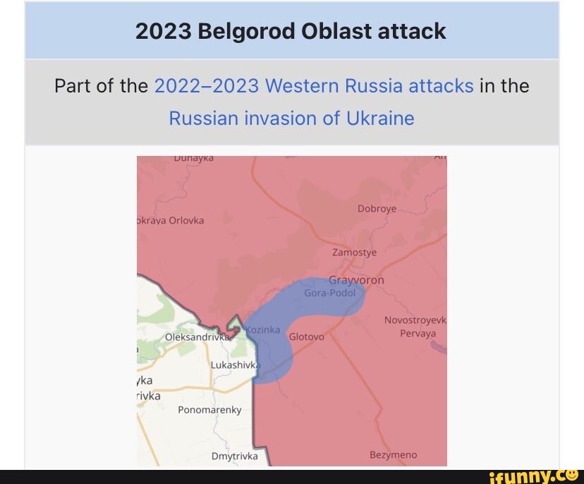 2023 Belgorod Obiast attack Part of the 2022-2023 Western Russia ...