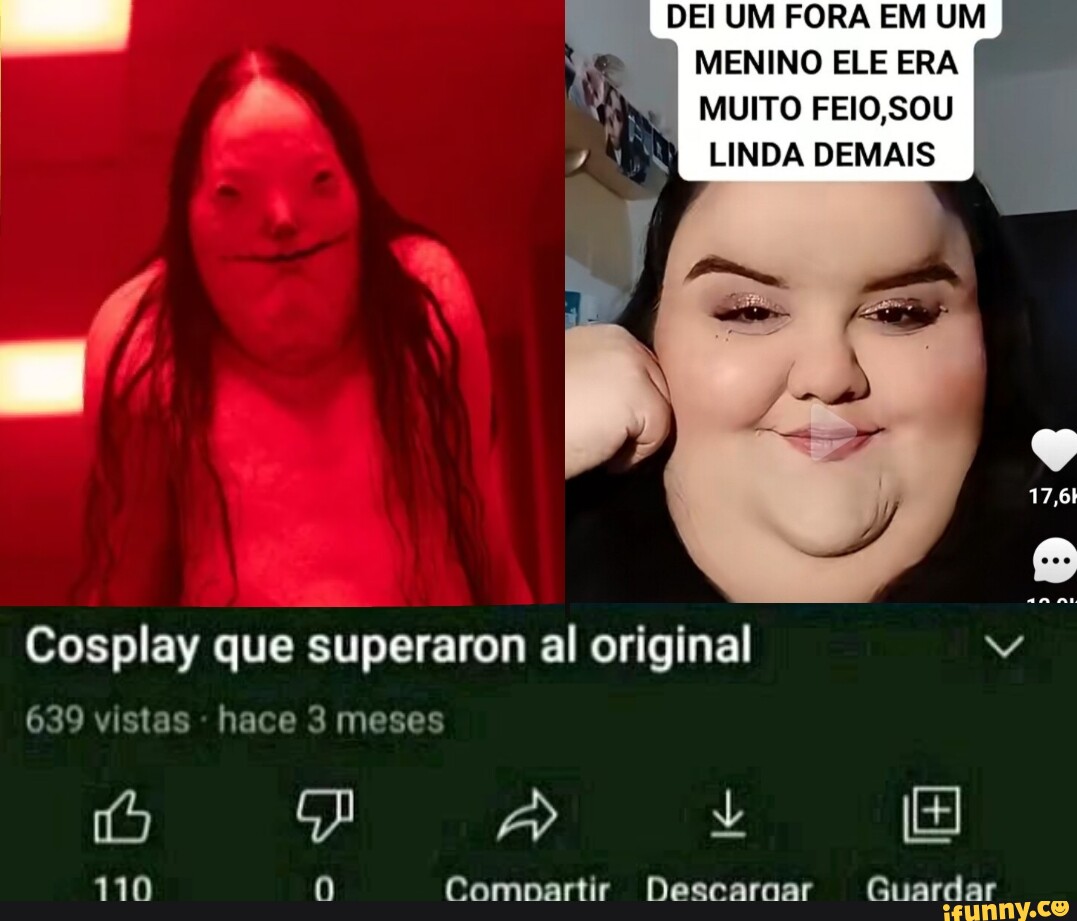 DEI UM FORA EM UM I MENINO ELE ERA I MUITO FEIO,SOU LINDA DEMAIS ...